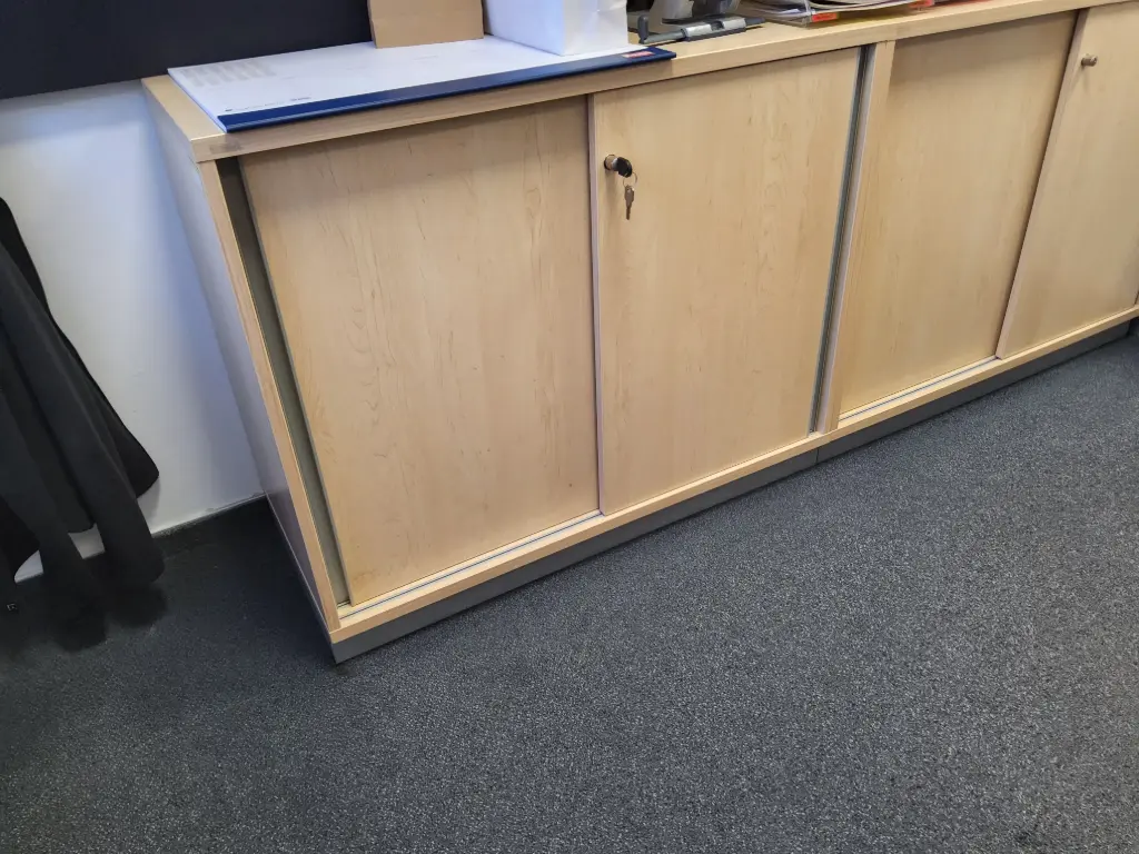 Büroschrank Birkenoptik, 100x45,5x82 | Baukarussell